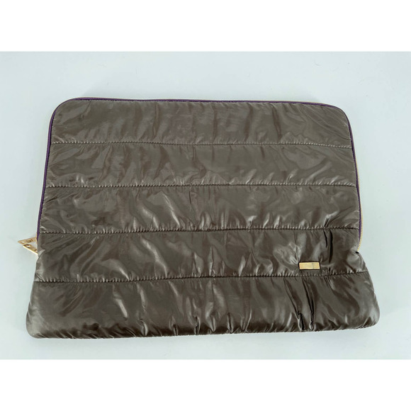 Herno | Bags | Herno Laptop Cover Case Bag Clutch Puffer Shiny Brown | Poshmark
